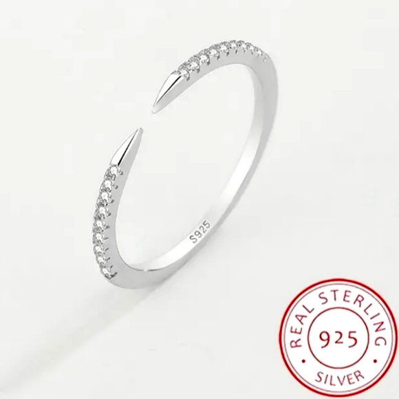 Happy🌛Moon°•. | Jewelry | S925 Solid Sterling Silver Adjustable Eternity Band | Poshmark